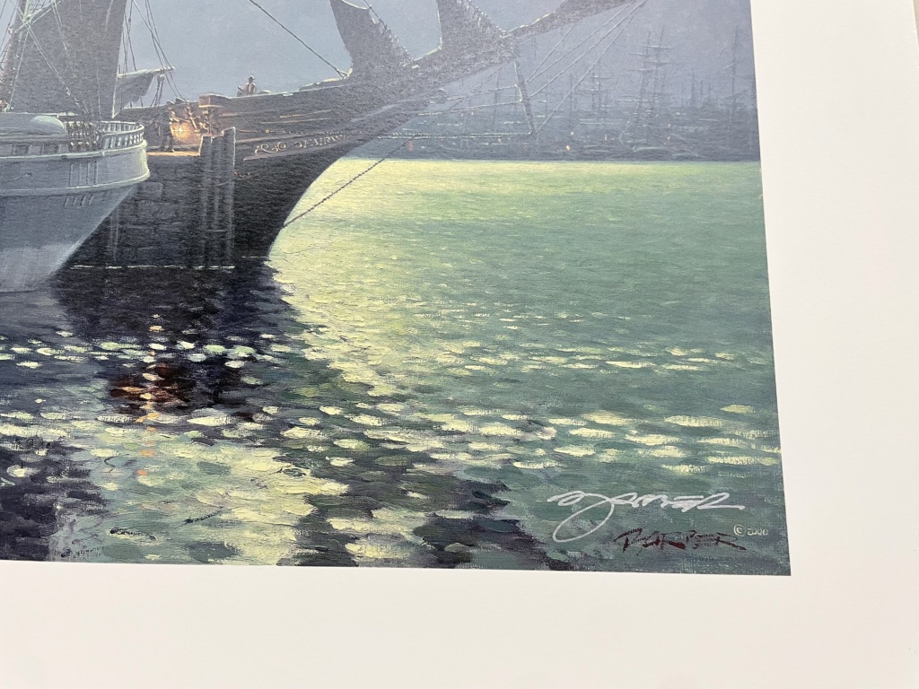 Old Boston by Moonlight by John Morton Barber, Signed and Numbered ...